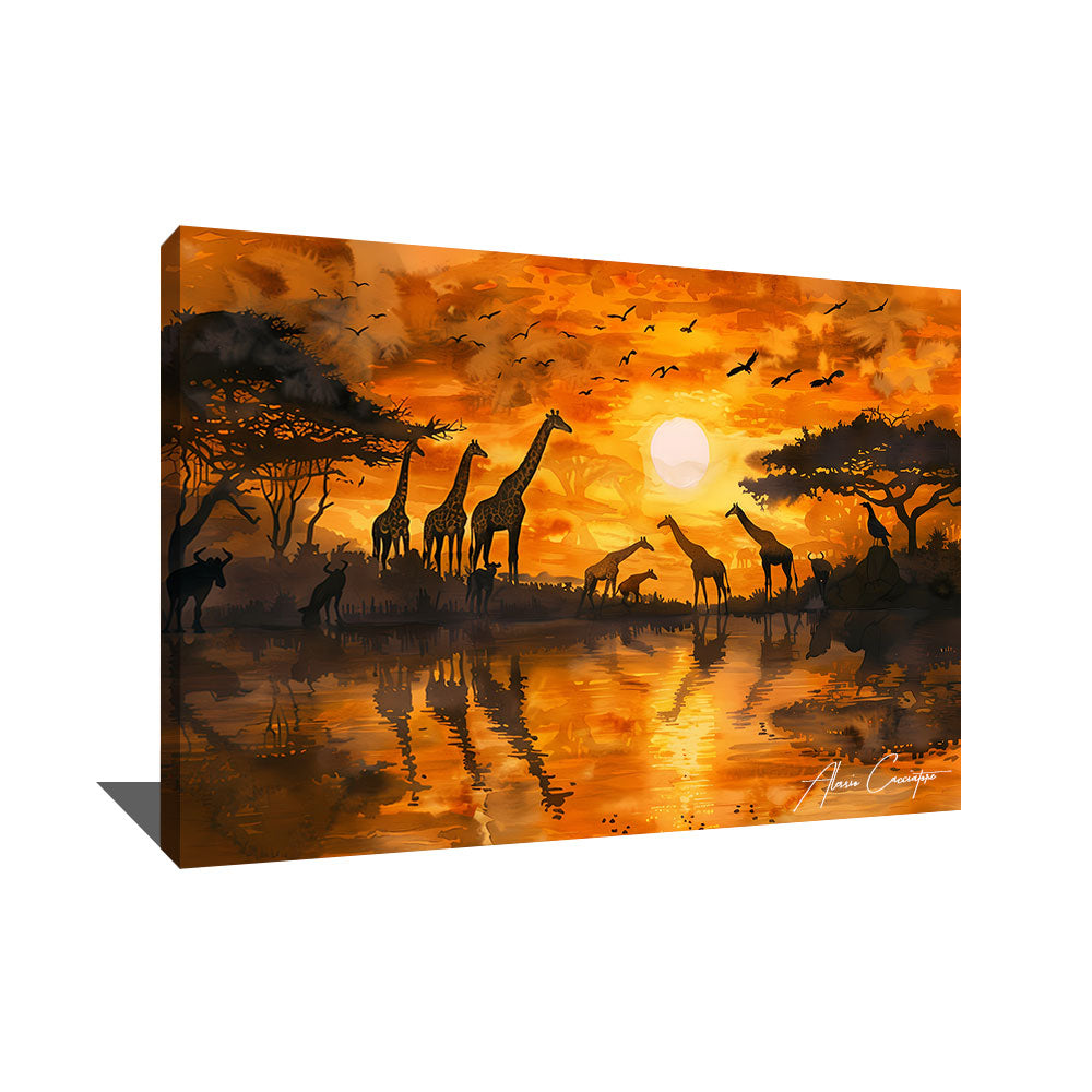 African Safari Landscape Painting Saatchi Art