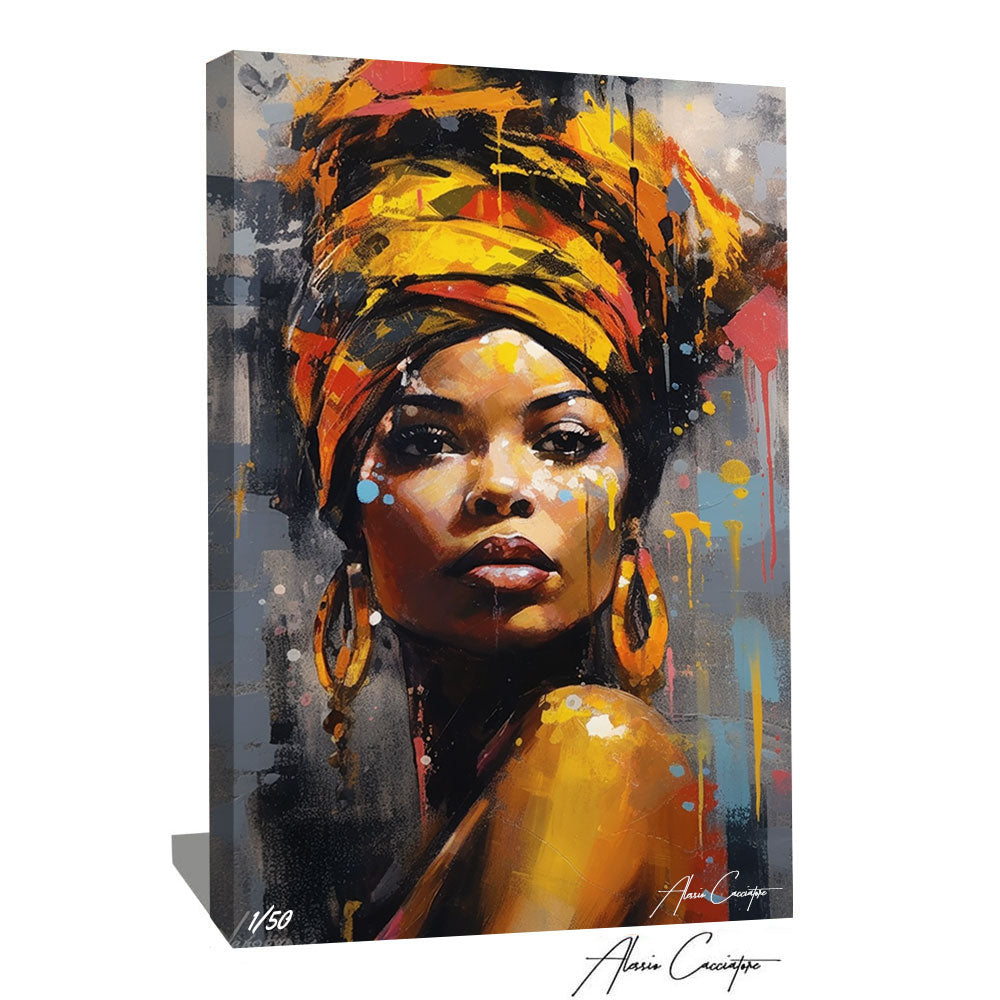 Tableau Femme Africaine Abstrait | Alessio Cacciatore
