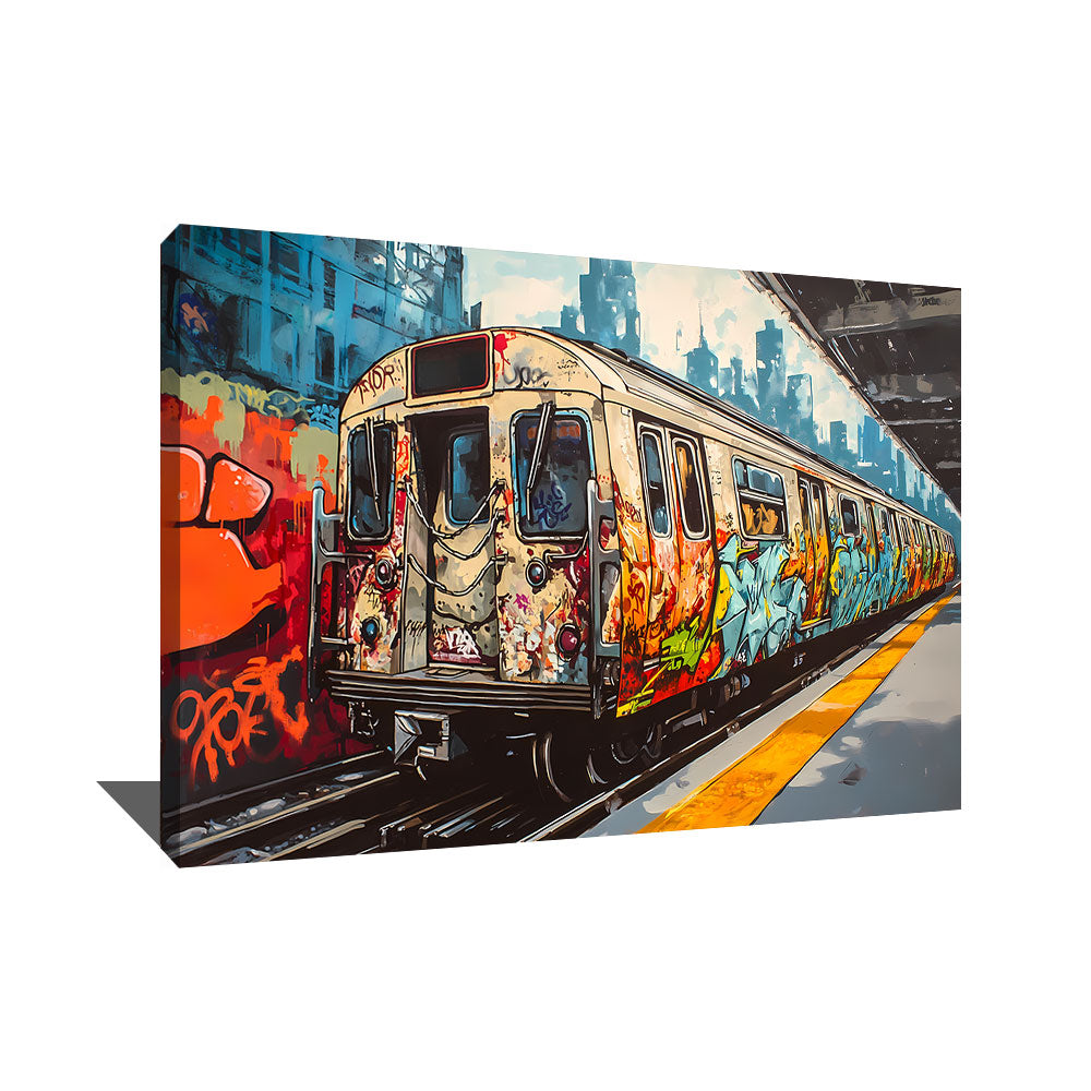 Tableau Metro New York Graffiti Street Art | Alessio Cacciatore