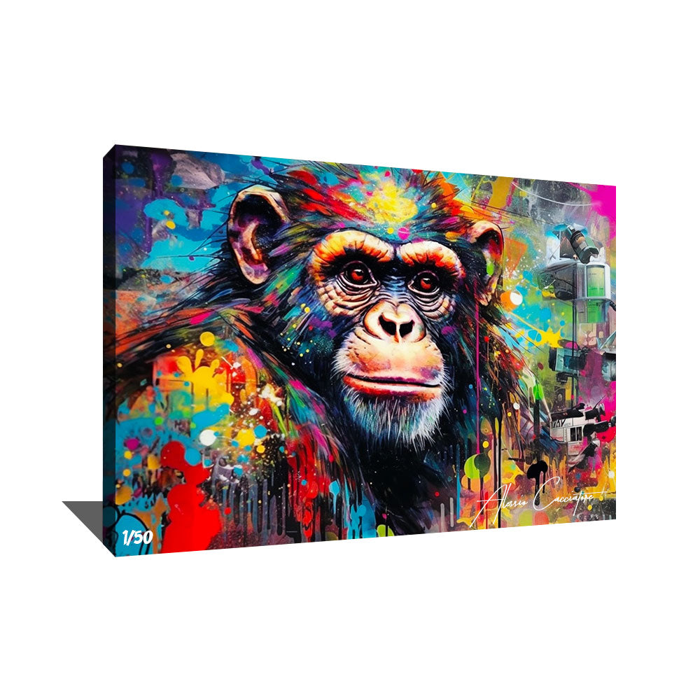 Tableau Pop Art Singe | Alessio Cacciatore