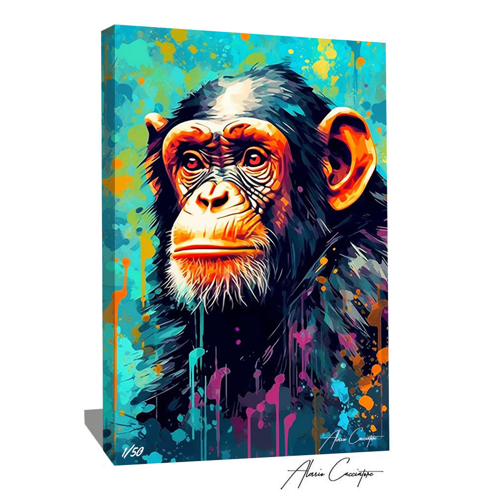 Peinture Singe Pop Art | Alessio Cacciatore