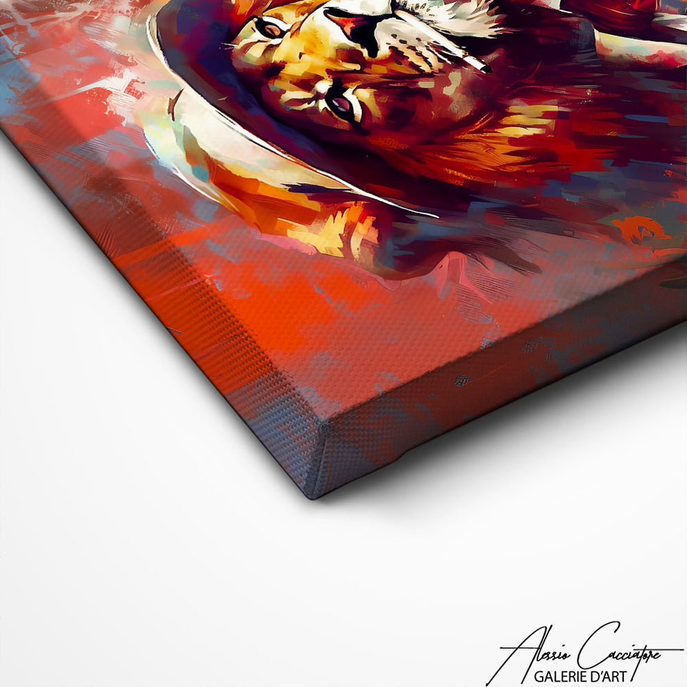 Tableau Lion Qui Fume | Alessio Cacciatore