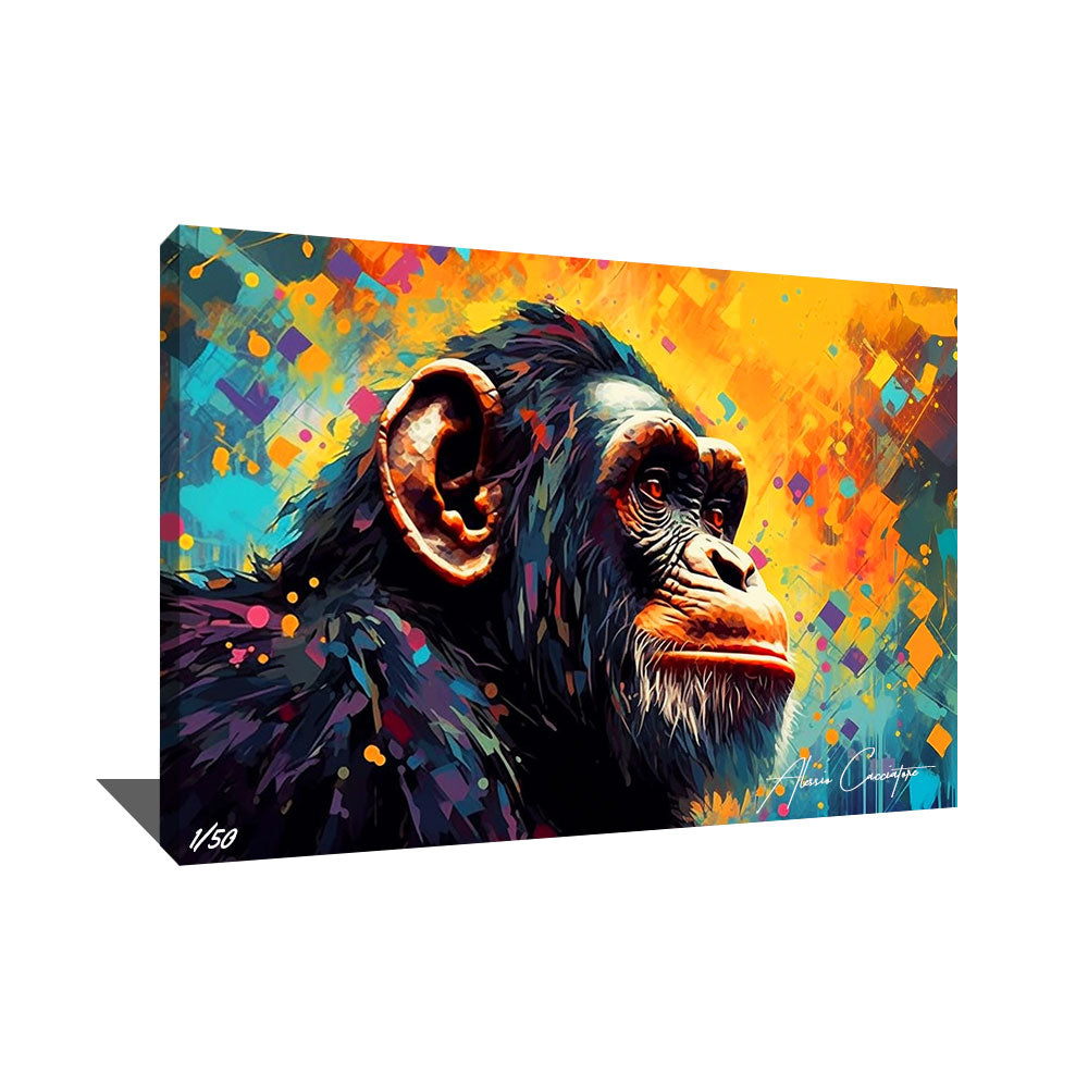 Tableau Singe Peinture Pop Art | Alessio Cacciatore
