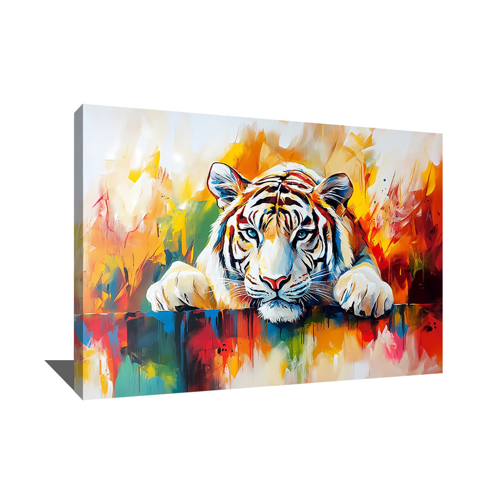 White Tiger Painting Color | Alessio Cacciatore