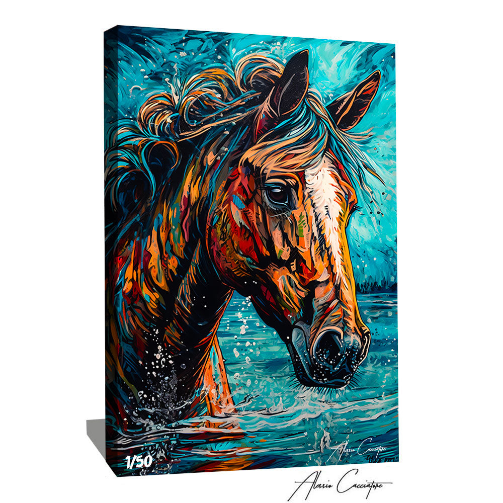 Tableau Cheval Bleu | Alessio Cacciatore